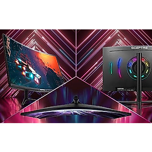 Sceptre Curved 27 inch 2K QHD Gaming Monitor 2560x1440 up to 165Hz 144Hz 1ms DisplayPort HDMI, 1500R AMD FreeSync Premium FPS RTS Build-in Speakers Machine Black (C275B-QWD168)