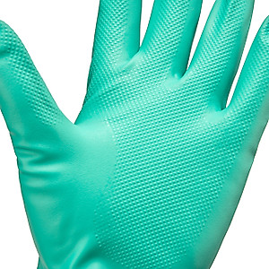 TUSKO PRODUCTS Best Nitrile Rubber Cleaning, Household, Dishwashing Gloves, Latex Free, Vinyl Free, Reusable not Disposable, Extra Small XS, (1 Pair)