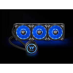 Thermaltake Floe DX 360mm, Dual Ring LED, 16.8 Million Color Software Enabled (TT RGB Plus/Alexa/Razer Chroma), AMD (AM5/AM4)/Intel (LGA 2066/1200), AIO CPU Liquid Cooler CL-W256-PL12SW-B