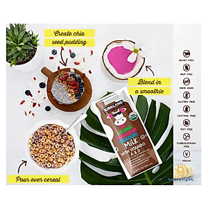 Organic Milk Chocolate | Grass Fed Vegan Milk With 8g Protein | Shelf Stable Single Serve Cartons | On-The-Go | 8.25 FL oz 6 Pack | Every Order is Elegantly Packaged in a Signature BETRULIGHT Branded Box!