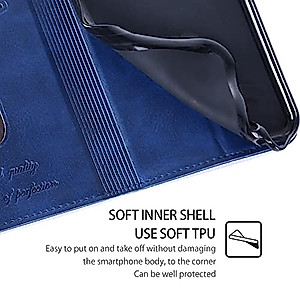 Fansipro Wallet Folio Case for Oppo Reno 6 PRO 5G Snapdragon Edition, Premium PU Leather Slim Fit Cover, 2 Card Slots, Exact Cutouts, Blue