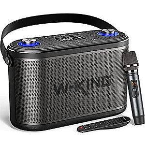 W-KING 120W RMS-150W Peak Portable Bluetooth Speaker Loud, 2.1 Stereo 3-Way Large Party Outdoor Wireless Speaker w/Bass&Treble Adjust/Guitar&MIC Port/UHF Microphone/Accompaniment/REC/Live/HP Monitor