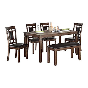 Homelegance Quimper 6-Piece Pack Dinette Set, Brown