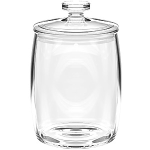 Amici Home Arlo Glass Canister | Food Storage Container with Airtight Lid | Glass Cookie Jar with Lid for Kitchen Countertop, Pantry | Clear Glass Jar, Medium, 142 Oz