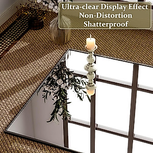 GLSLAND 71"x31" Full Length Mirror Extra Large Hanging or Leaning Rectangle Mirror Aluminum Alloy Thin Frame Bedroom Floor Dressing,Black