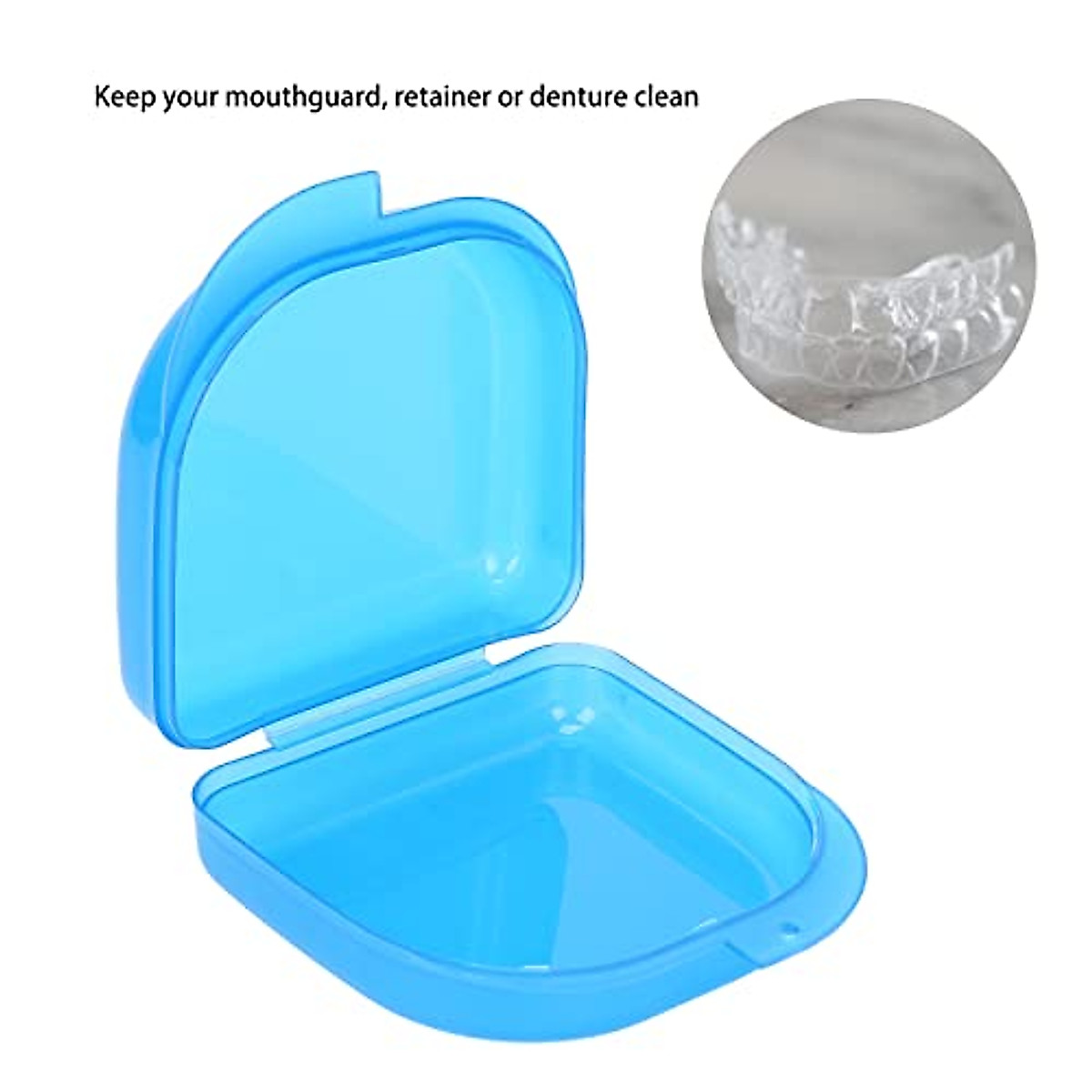Denture Case, Compact Portable Dustproof Denture Storage Box 4pcs Plastic Mellow Firm Sturdy for Dental Clinic for Home Travel for Men Women