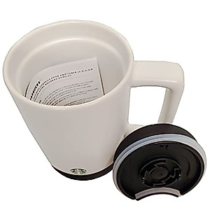 Starbucks 2023 White Mug w/Rubber Bottom & Lid | 14oz