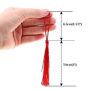 Tassels, Cridoz 120Pcs Bookmark Tassels Silky Handmade Soft Craft Mini Tassels with Loops for Bookmarks, Crafts and Jewelry Making, 30 Colors