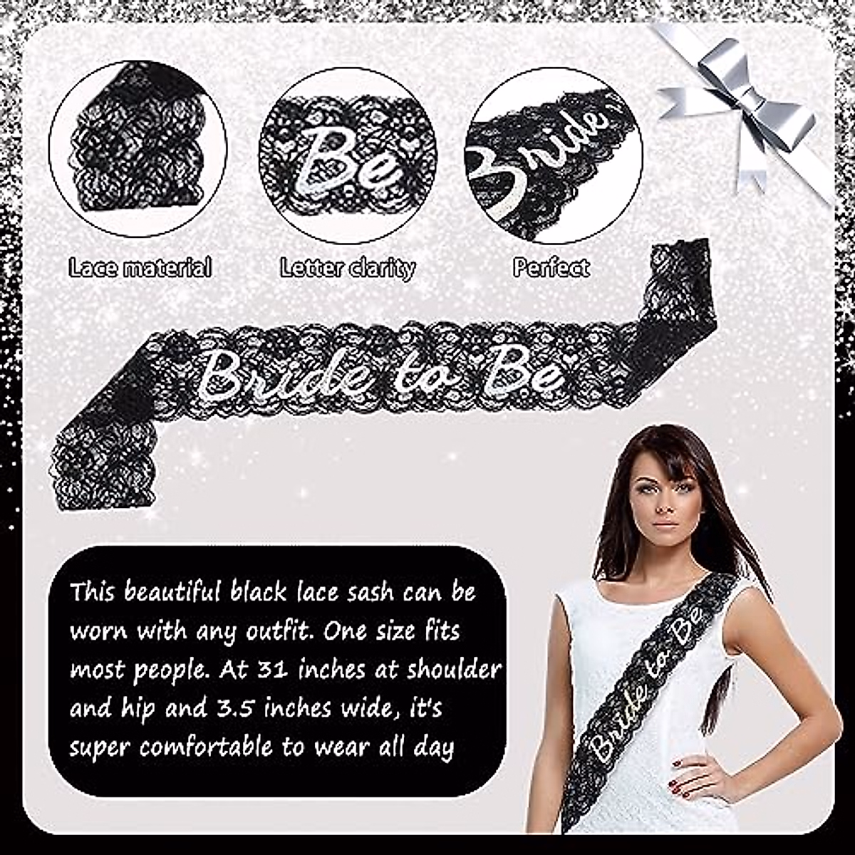 Bride or Die Bachelorette Party Decorations - Silver and Black Bride or Die Balloons,Banner and Bride To Be Sash for Engagement Wedding Bachelorette Party Supplies