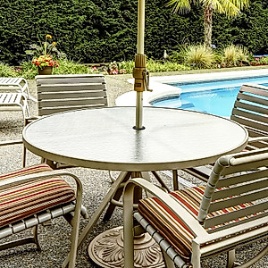 2 Pieces Patio Table Umbrella Hole Ring Umbrella Cone Wedge Plug Umbrella Stabilizer Sleeve for 2 to 2.5 Inch Patio Table Hole and 1.5 Inch Pool Umbrella Adapter