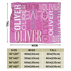 WTCWY Personalized Baby Blankets for Girls Boys with Name Custom Personalized Blankets for Kids with Name Personalized Baby Items Personalized Baby Girl Boy Gifts