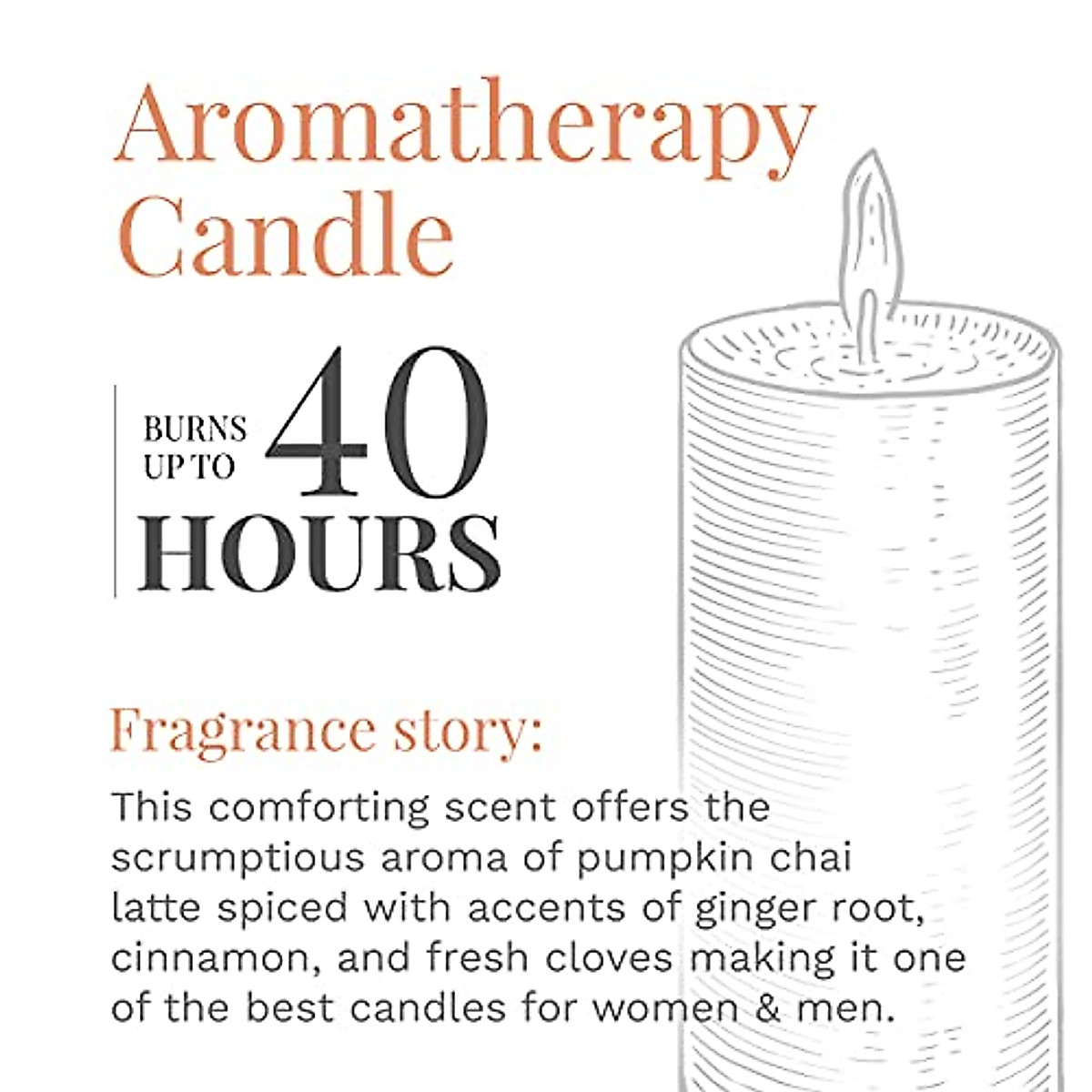 Candle-lite Scented Candles, Pumpkin Nutmeg Pie Fragrance, One 10 oz. Three Wick Aromatherapy Candle with 20-40 Hours of Burn Time, Orange Color