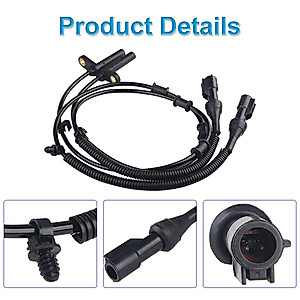 WMPHE Compatible with 1 Pair Front Left & Right ABS Wheel Speed Sensor Ford F150 2005 2006 2007 2008, Lincoln Mark LT 2007 2008, Replace OEM 7L3Z-2C204-A 695-044, Only for RWD Models