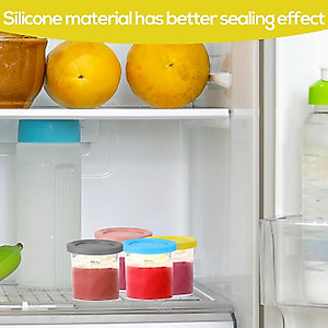 4pcs Ice Cream Containers Silicone Lids Compatible with Ninja Creami NC299AMZ NC300 NC301 Pints Ice Cream Maker, Silicone Covers Replacement BPA Free Storage for Ice Cream Accessories