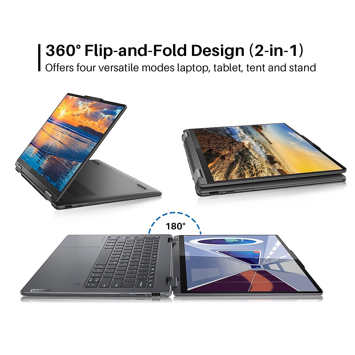 Lenovo 2023 Yoga 7i 2-in-1 Laptop, 14" 2.2K IPS Touchscreen, 13th Gen Intel 10-Core i7-1355U Processor, 16GB RAM, 512GB SSD, Intel Iris Xe Graphics, Backlit Keyboard, Wi-Fi 6E, Windows 11 Home