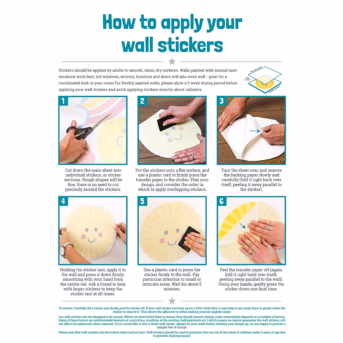 Peppa Pig's Friends Wall Stickers Set (Large Size) | Official Peppa Pig Wall Stickers Range