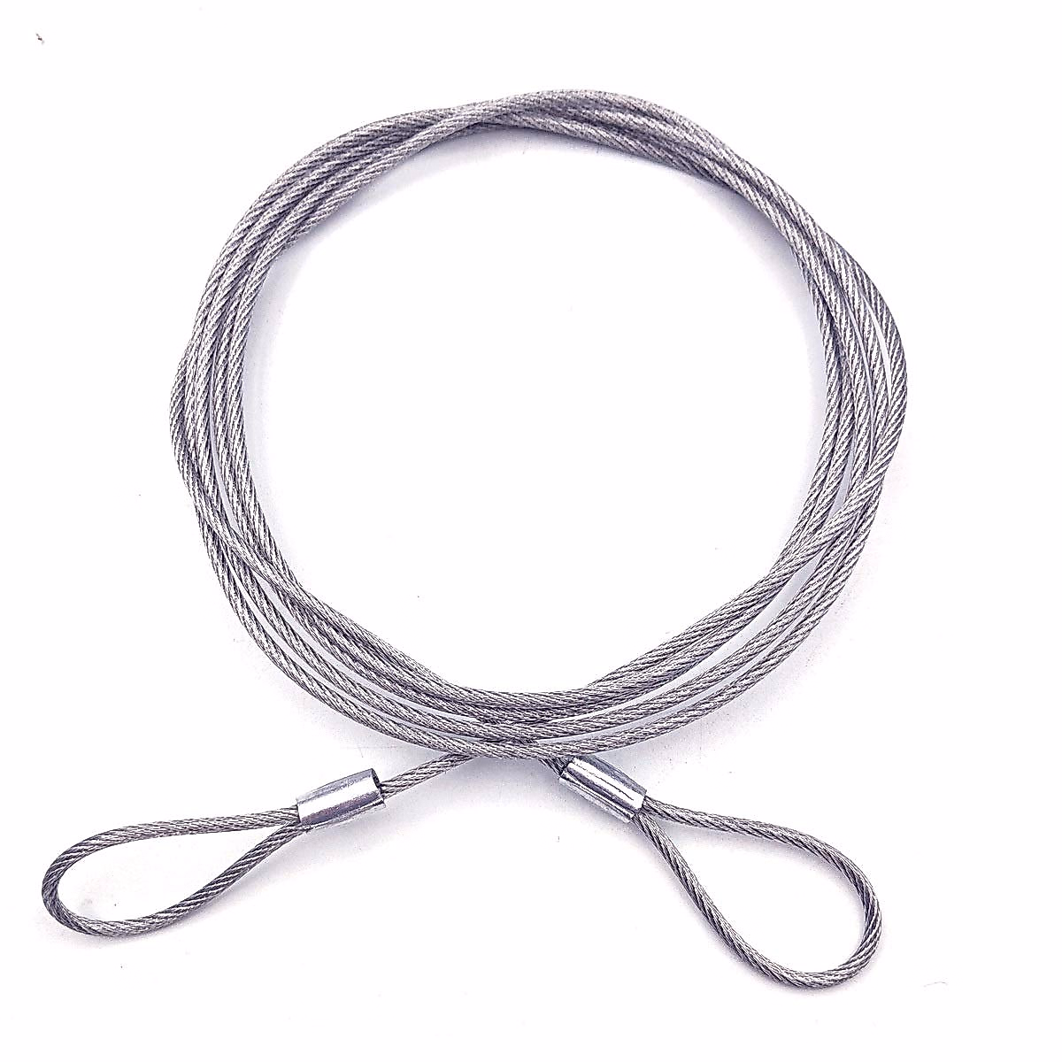 Safety Cable Lock 60’’ Long, Lightning Bulbs Hanging Safety Cable Lightweight Braided Stainless Steel by XC-Cable (60 Inch)