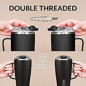 BrüMate Toddy XL - 32oz 100% Leak Proof Insulated Coffee Mug with Handle & Lid - Stainless Steel Coffee Travel Mug - Double Walled Coffee Cup (Ice White)