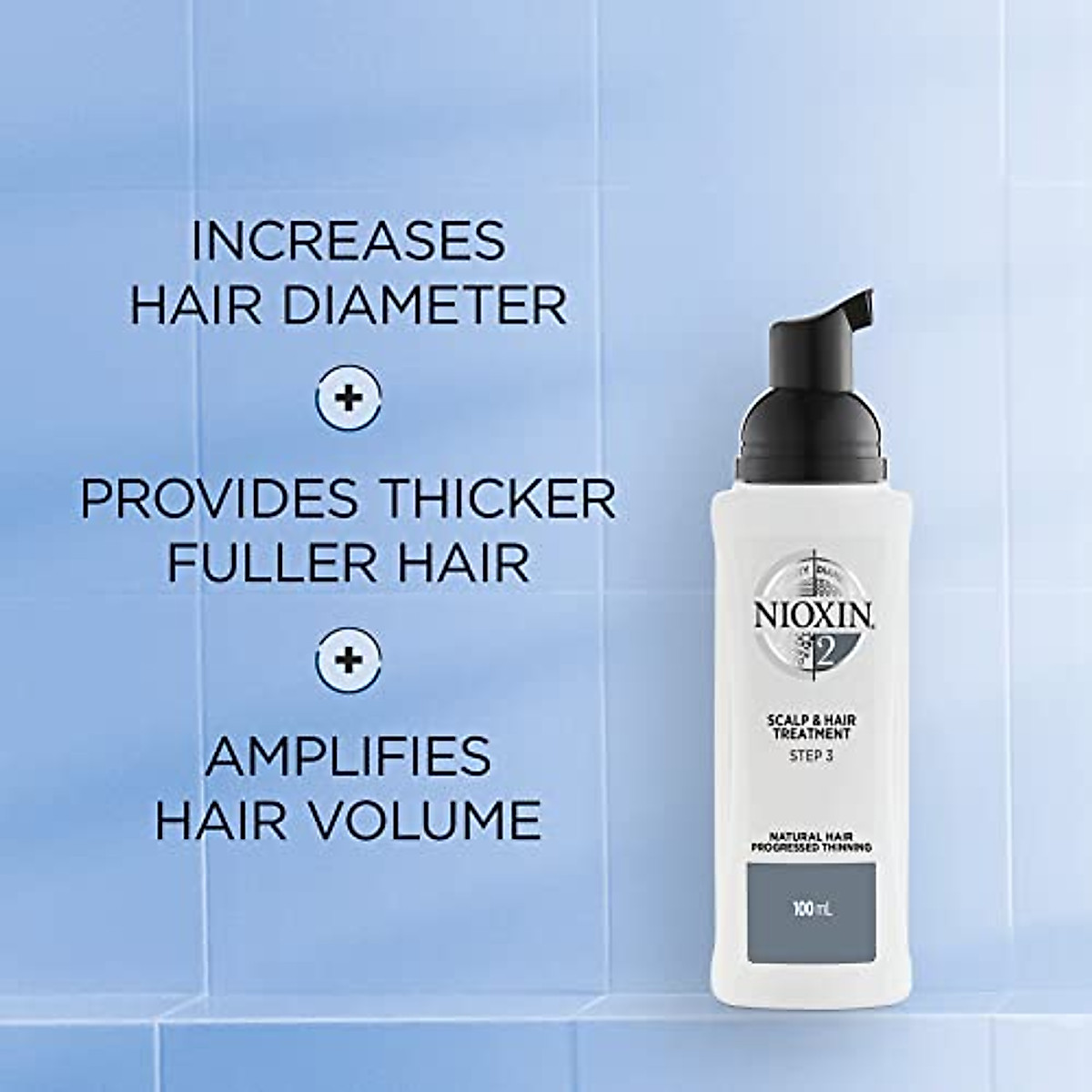 Nioxin System Scalp & Hair Treatment, Natural Hair with Progressed Thinning, 3.38 fl oz