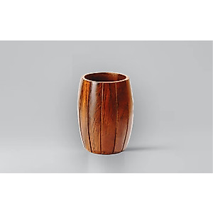 americancomfy Utensil Holder for Kitchen Counter Wooden Large Round Utensils Holder Barrel-Shape Multipurpose Utensil Storage Organizer Countertop Kitchen Utensil for christmas gift