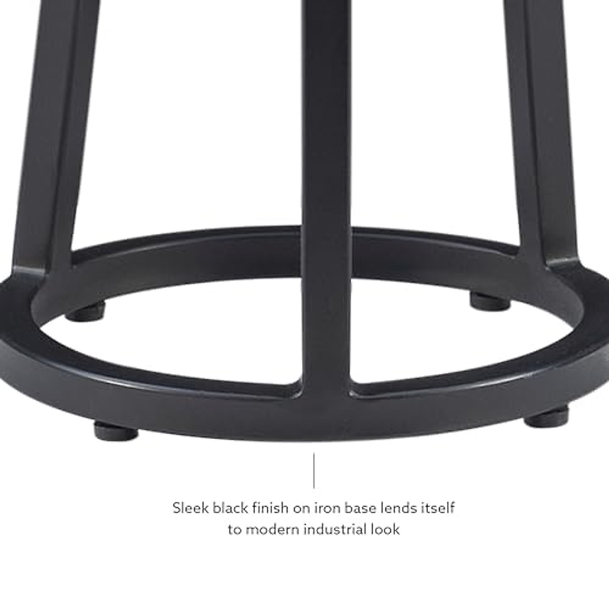 Powell White Marble Top Drink Industrial Style Black Metal Adjustable Height Base Muriel Side Table