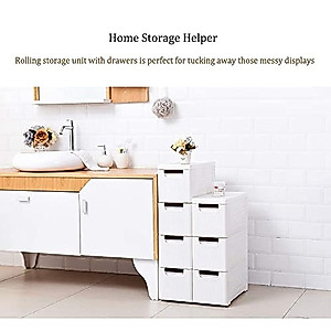 Tire Cart Organizer Unit with Narrow Slim Container Storage Cabinet for Bathroom Bedroom (Size : 4 Floor)