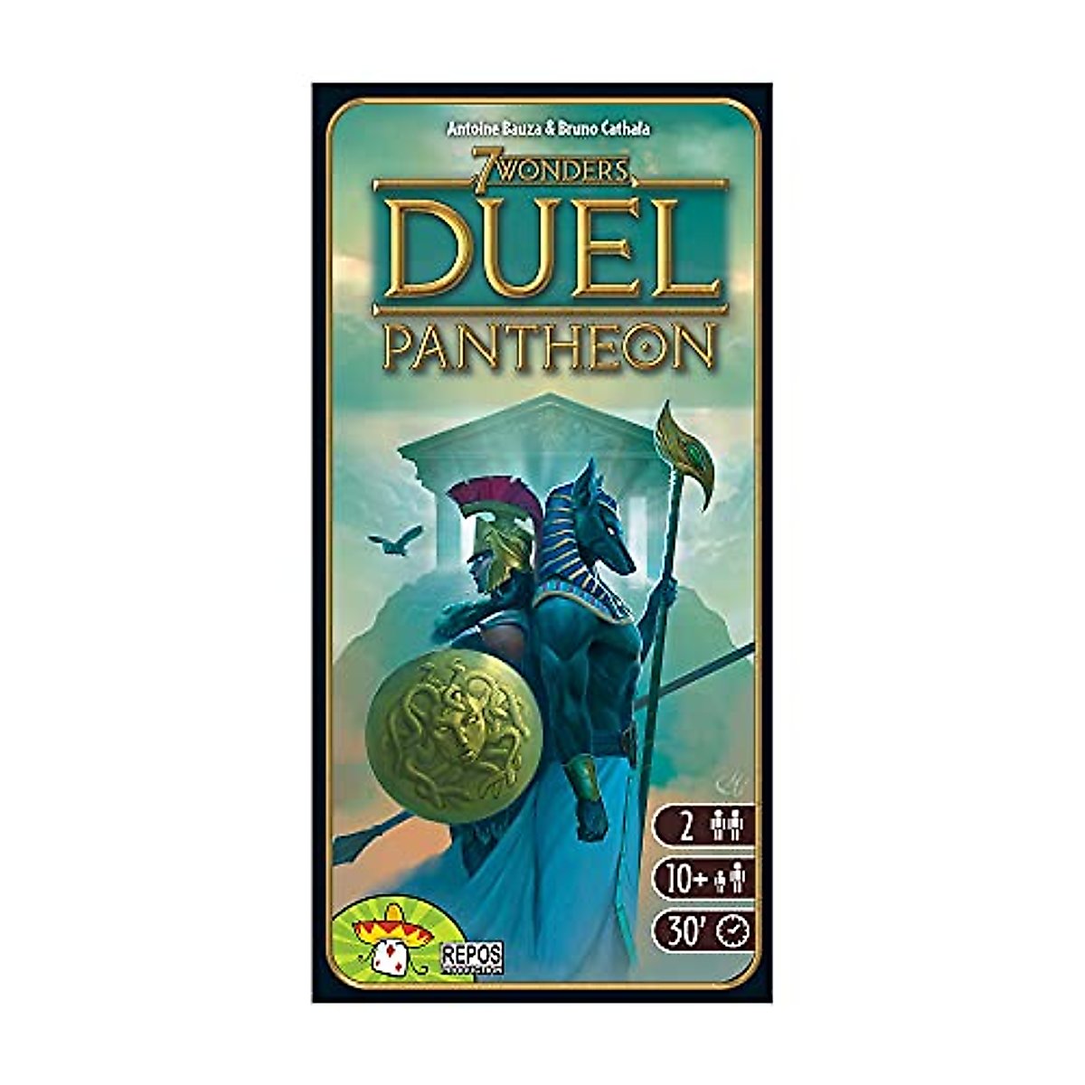 7 Wonders Duel Pantheon Board Game EXPANSION | 2 Player Game | Strategy Board Game | Civilization Board Game for Game Night | Board Game for Couples | Ages 10+ | Made by Repos Production