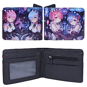 Amatensu Anime Characters Natsuki Subaru wallet Emilia wallet Ram wallet Rem wallet J