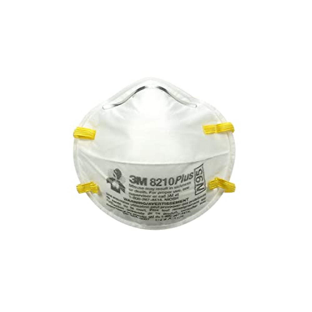 3M 8210 Plus Paint Sanding Dust Particulate N95 Respirator, Disposable Respirators, 20-Pack