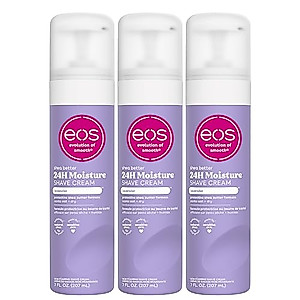 eos Shea Better Shaving Cream- Lavender, Women's Shave Cream, Skin Care, Doubles as an In-Shower Lotion, 24-Hour Hydration, 7 fl oz, 3-Pack