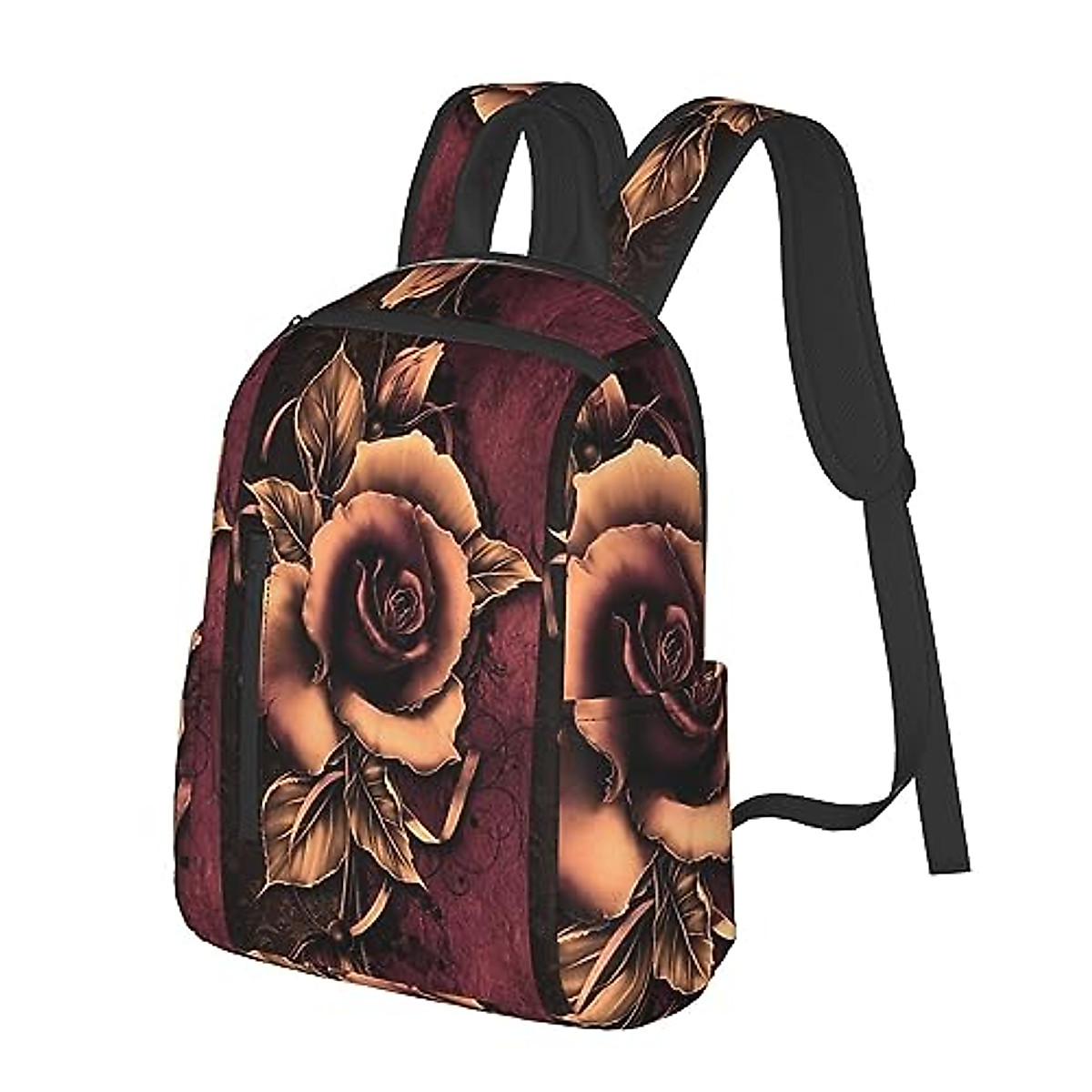 MARXAN Gothic Rose Printed Travel Laptop Backpack For Women Men ...