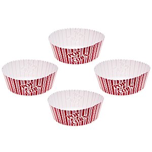 Cinima Style Plastic Theater Popcorn Bowl, Reusable, Large (Pack of 4)