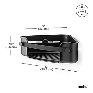 Umbra Flex Modern Bathrrom Caddy Bins, Black