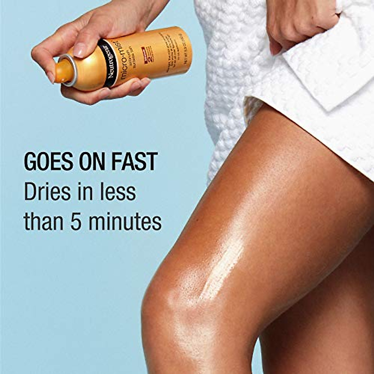Neutrogena Micromist Airbrush Sunless Tanning Spray, Gradual Sunless Indoor Tanner with Witch Hazel, Alcohol-Free, Oil-Free & Non-Comedogenic Formula, Medium Intensity, 5.3 oz