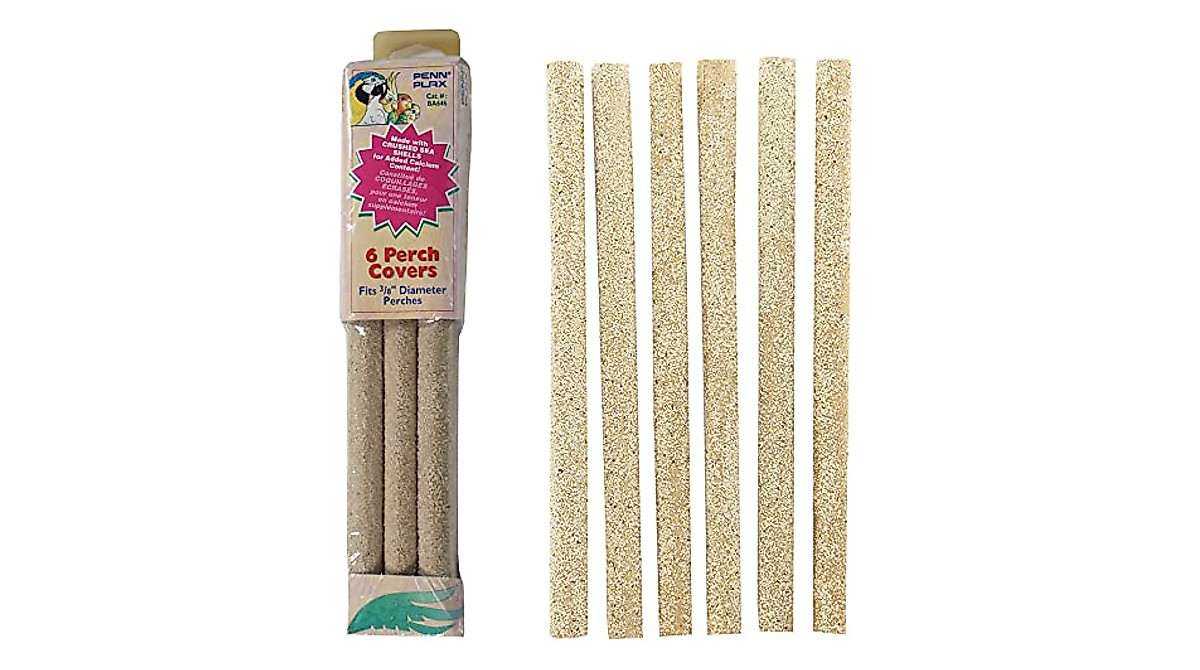 Penn-Plax Sanded Bird Perch Covers for Small Birds | 6-Pack
