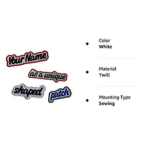 Unique Freehand Border Alphabet Patch Embroidered Iron On/Sew On Personalised