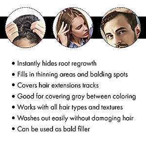 Jerome Russell Spray-on Color Dark Brown Hair Thickener, for Fine and Thinning Hair, Conceals Bald Spots, Grey Hair, Hides Root Re-growth, and Cover Hair Extension Tracks, Works for Men and Women, 3.5 oz - 2 Pack