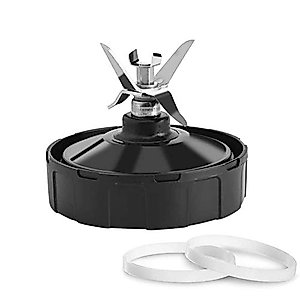 7 Fins Ninja Blender Replacement Blade for Nutri Ninja Auto iQ Ninja Parts Accessories Replacement Cups BL482 BL642 NN102 BL682 BL2013 Series Blenders with Rubber Gasket