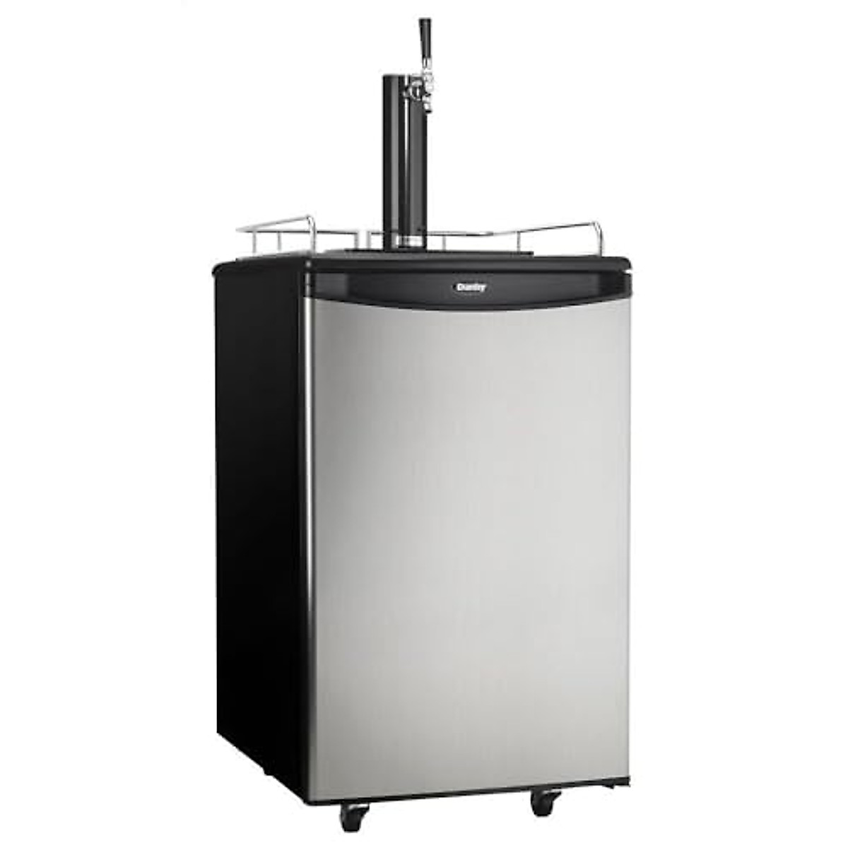 Danby DKC054A1BSLDB 5.4 Cu.Ft. Kegerator, Auto Defrost and Mechanical Thermostat, Keg Cooler with Scratch-Resistant Worktop and Reversible Door Hinge, Single Tap, Steel