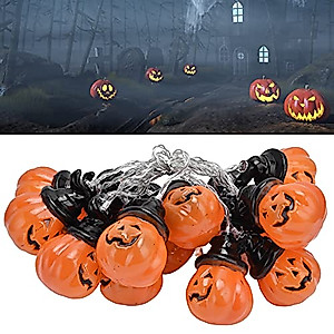 20Pcs LED Pumpkin Lantern, 3m Dual-Mode Decorative Lights, Suitable for Holiday, Home, Halloween, Garden, Porch, Fence Decoration Lights