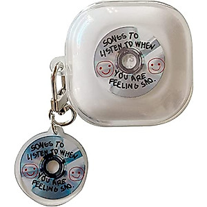 Case for Samsung Galaxy Buds2 Pro 2022, Premium Silicone Fashion Cartoons CD Pattern Case with Pendant Accessories Stylish Case for Samsung Galaxy Buds2 Pro 2022