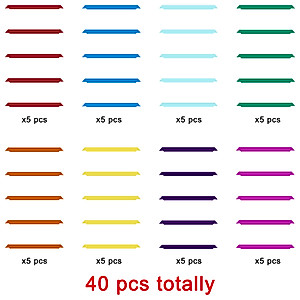 eXtremeRate Custom Touchpad LED Lightbar Skin Decals for PS5 Controller, Touch Pad Light Bar Stickers for PS5 Controller with Tools Set - 40pcs in 8 Colors - Controller NOT Included