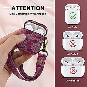 CULIPPA AirPods Case Cover for Airpods 2&1, Full-Body Hard Shell Luxury Leather Scratch Resistant Drop Proof Protective Cover for Women Girl Earphones Charging Case [Front LED Visible] - Dark Brown