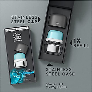 Dove Men+Care Ultimate Refillable Deodorant Kit 0 percent Aluminum Clean Touch Aluminum Free Deodorant 1.13 oz