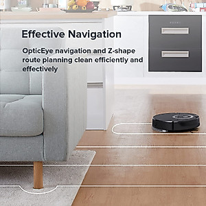 Roborock E5 Mop Robot Vacuum and Mop, Self-Charging Robotic Vacuum Cleaner, 2500Pa Strong Suction, Wi-Fi Connected, APP Control, Compatible with Alexa, Ideal for Pet Hair, Carpets (Black) (Renewed)