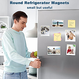 SMARTAKE 40 Pcs Refrigerator Magnets, 6x2mm Small Round Fridge Magnets, Multi-Use Premium Neodymium Tiny Circle Magnets, for Whiteboard, Billboard, Crafts, DIY, Home, Kitchen, Office, School (Gold)