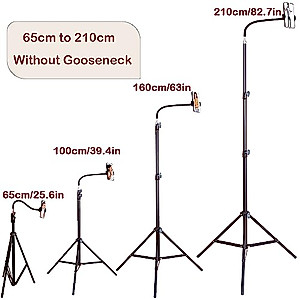 HAITENT Phone Floor Tripod Stand,7.2 Feet Retractable Adjustable Gooseneck Cell Phone Tall Tripod Stand for iPhone 12 Pro Max,iPhone 11 Pro Max,iPhone Xs Max, with Smart Phone Holder Clamp
