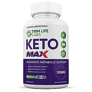 Trim Life Labs Keto Max 1200MG Pills Includes Apple Cider Vinegar goBHB Strong Exogenous Ketones Advanced Ketogenic Supplement Ketosis Support for Men Women 60 Capsules