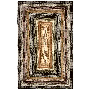 SAFAVIEH Braided Collection 4' x 6' Multi BRD308A Handmade Country Cottage Reversible Area Rug