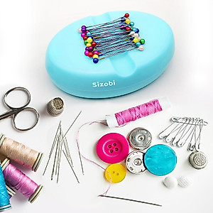 Sizobi Bobby Pin Holder,Magnetic Pin Cushion,Sewing Pins,Pin Holder,Magnetic Paper Clip Holder,Magnetic Bobby Pin Holder,With 20 Bobby Pins and Storage Box